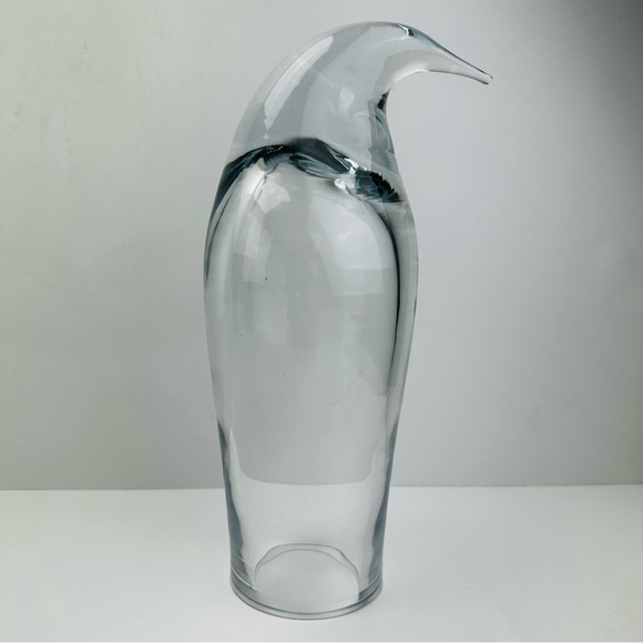 Blenko | Art | Vintage Blenko Clear Glass Penguin Don Shepard Blown ...